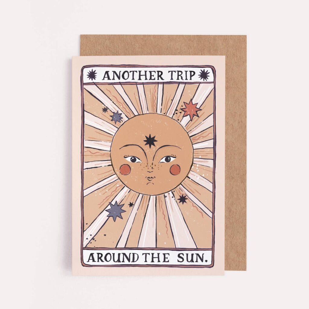 Carte d'anniversaire "Un nouveau voyage autour du soleil"